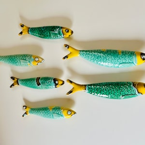 Portuguese Ceramic Sardine, Glazed Fish Wall Decor - Etsy