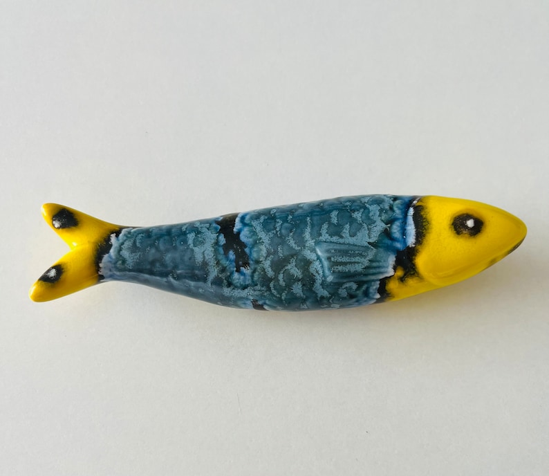 Portuguese Ceramic Sardine, Glazed Fish Wall Decor - Etsy