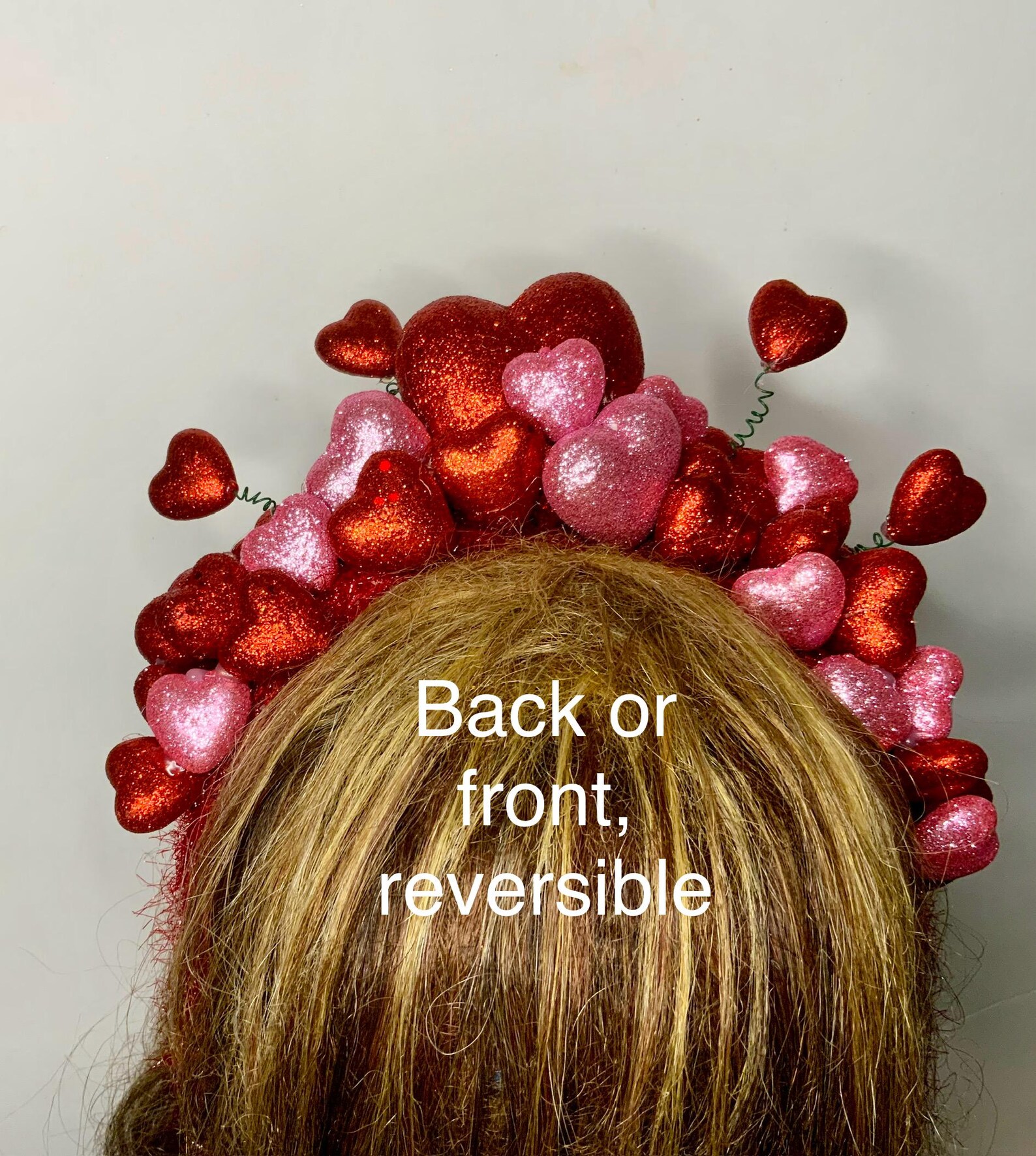 Valentine’s Day Party Crown Red Hearts Headband Valentine’s Day Crown ...