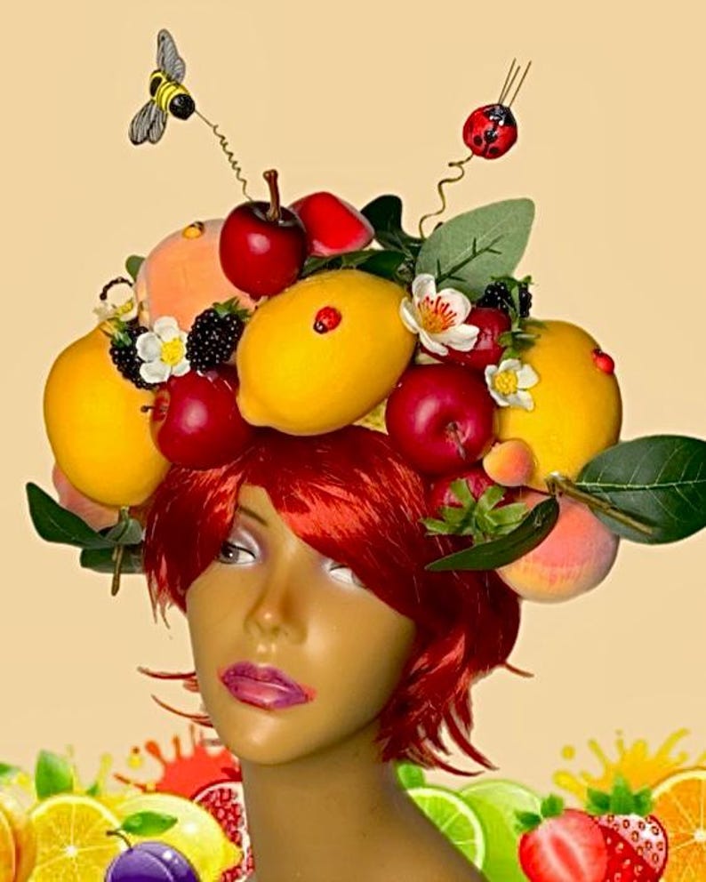 Fruit & Berries Party Headband, Whimsical Costume Headdress - Etsy