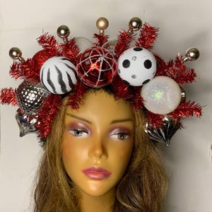 Holiday Party Crown Red Christmas Theme Party Headband - Etsy