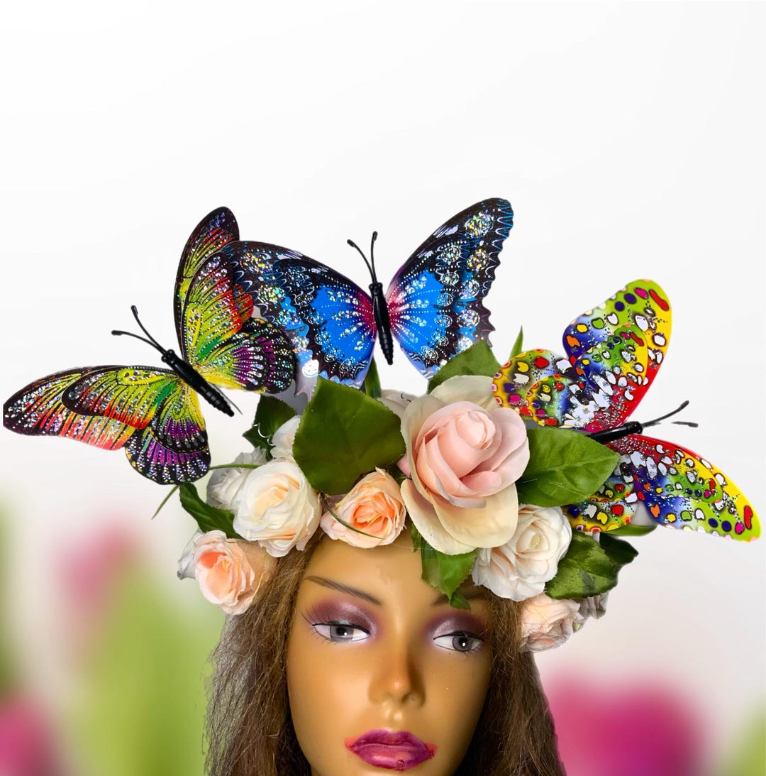 Handmade Colorful Butterfly Headband: Party Crown - Etsy