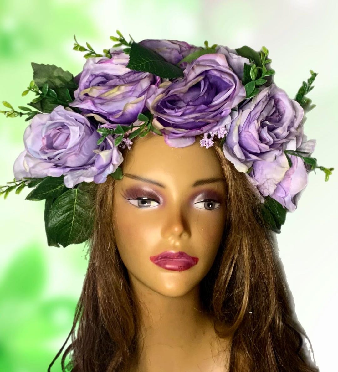 FULL HEAD Floral Headband Flower Party Theme Floral Crown Hand Made ...