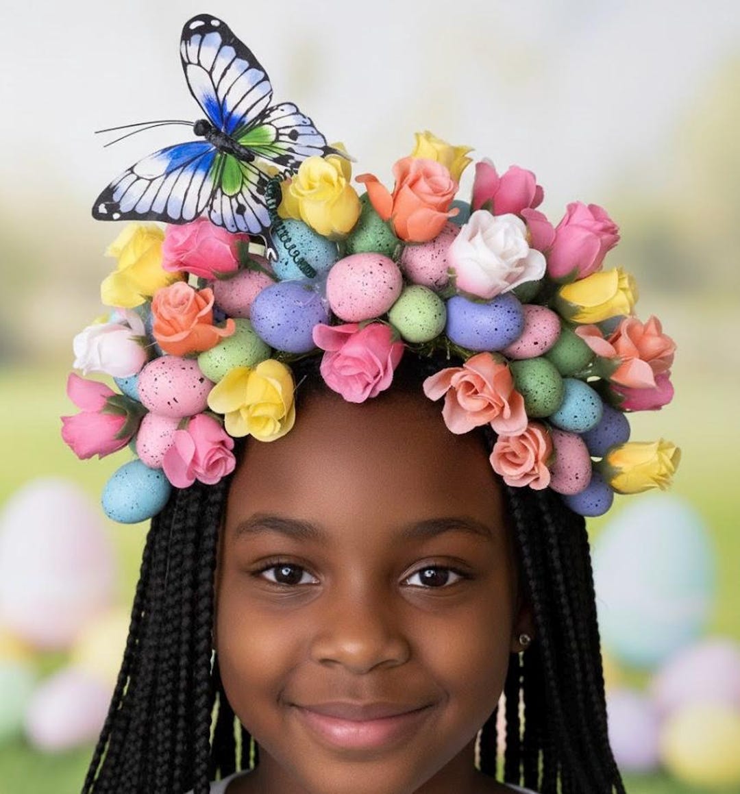 Handmade Easter Egg Headband: Floral Crown for Kids - Etsy