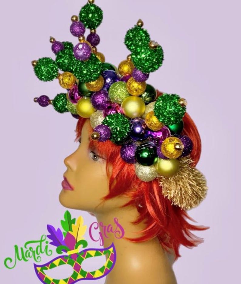Mardi Gras Headdress, Mardi Gras Crown, Fat Tuesday Headdress, New ...