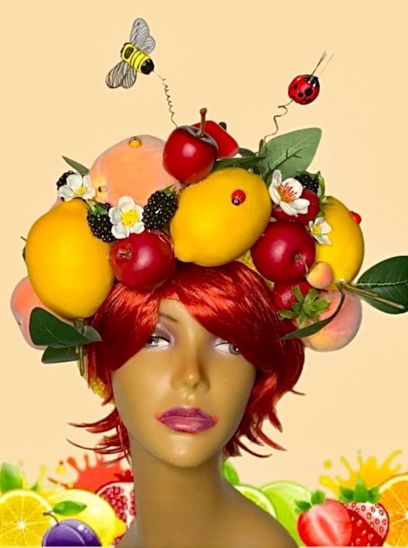 Fruit & Berries Party Headband, Whimsical Costume Headdress - Etsy