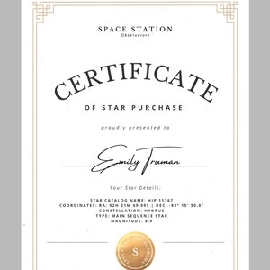 Purchase a Star Custom Star Certificate Name A Star Buy A Star Custom ...