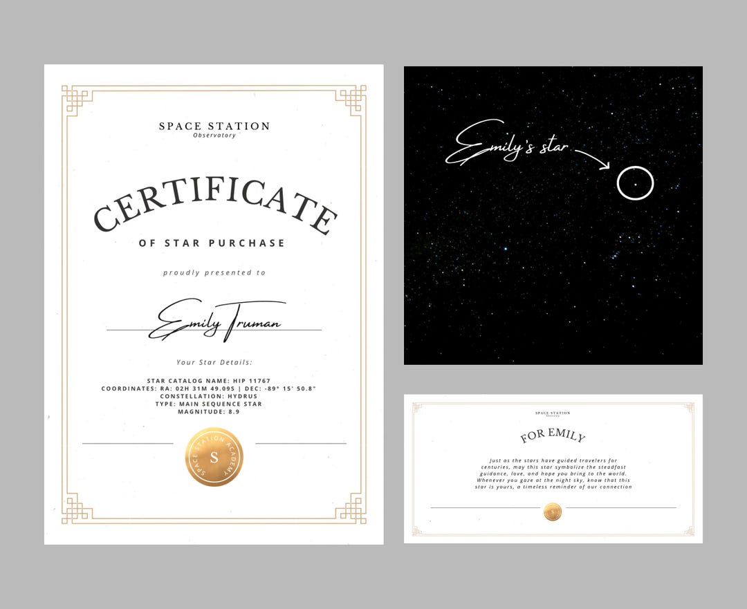 Purchase a Star | Custom Star Certificate | Name A Star | Buy A Star ...