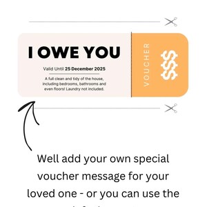Personalised IOU Voucher - Digital Print at Home - Etsy