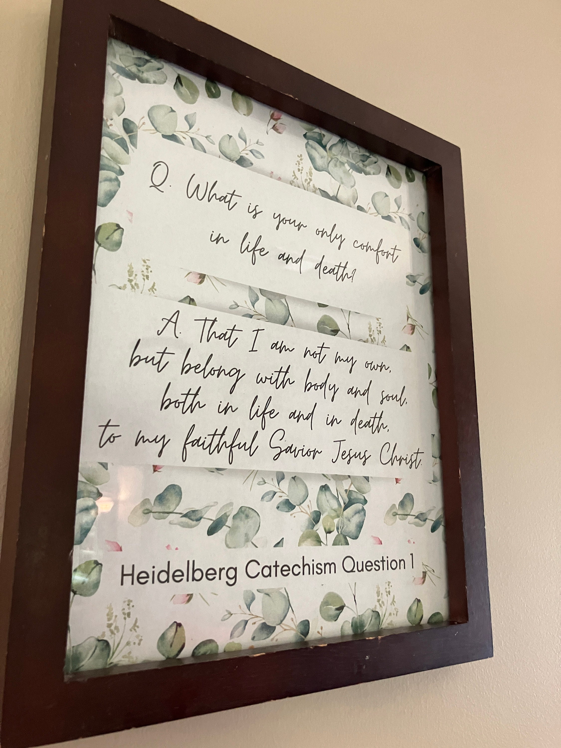 Heidelberg Catechism Printable - Etsy