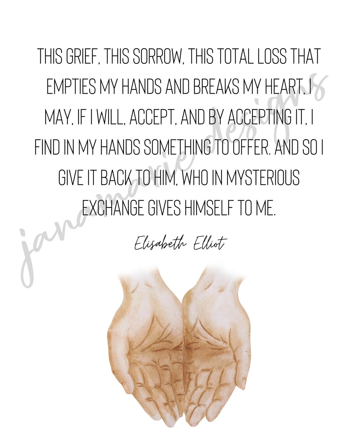 Elisabeth Elliot Grief Quote Printable - Etsy