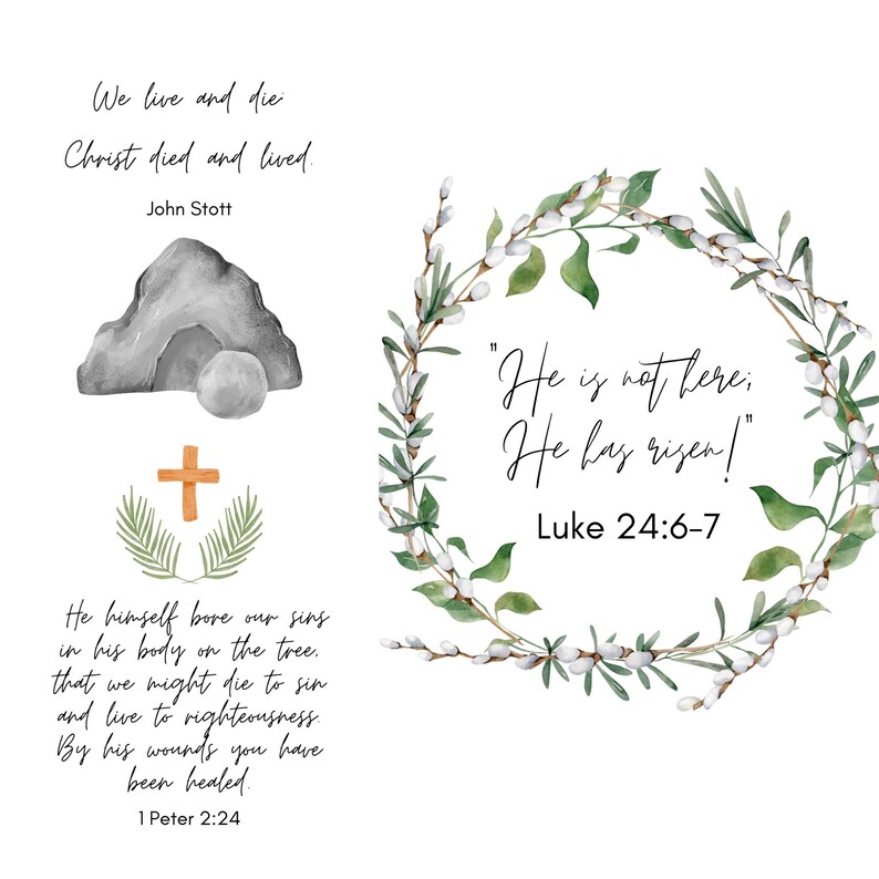 Christian Easter Printable Pack - Etsy