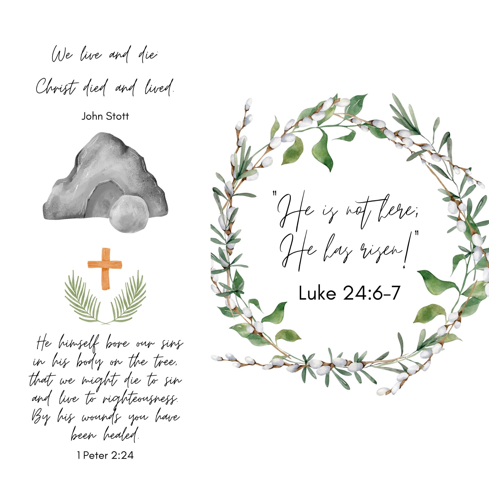 Christian Easter Printable Pack - Etsy