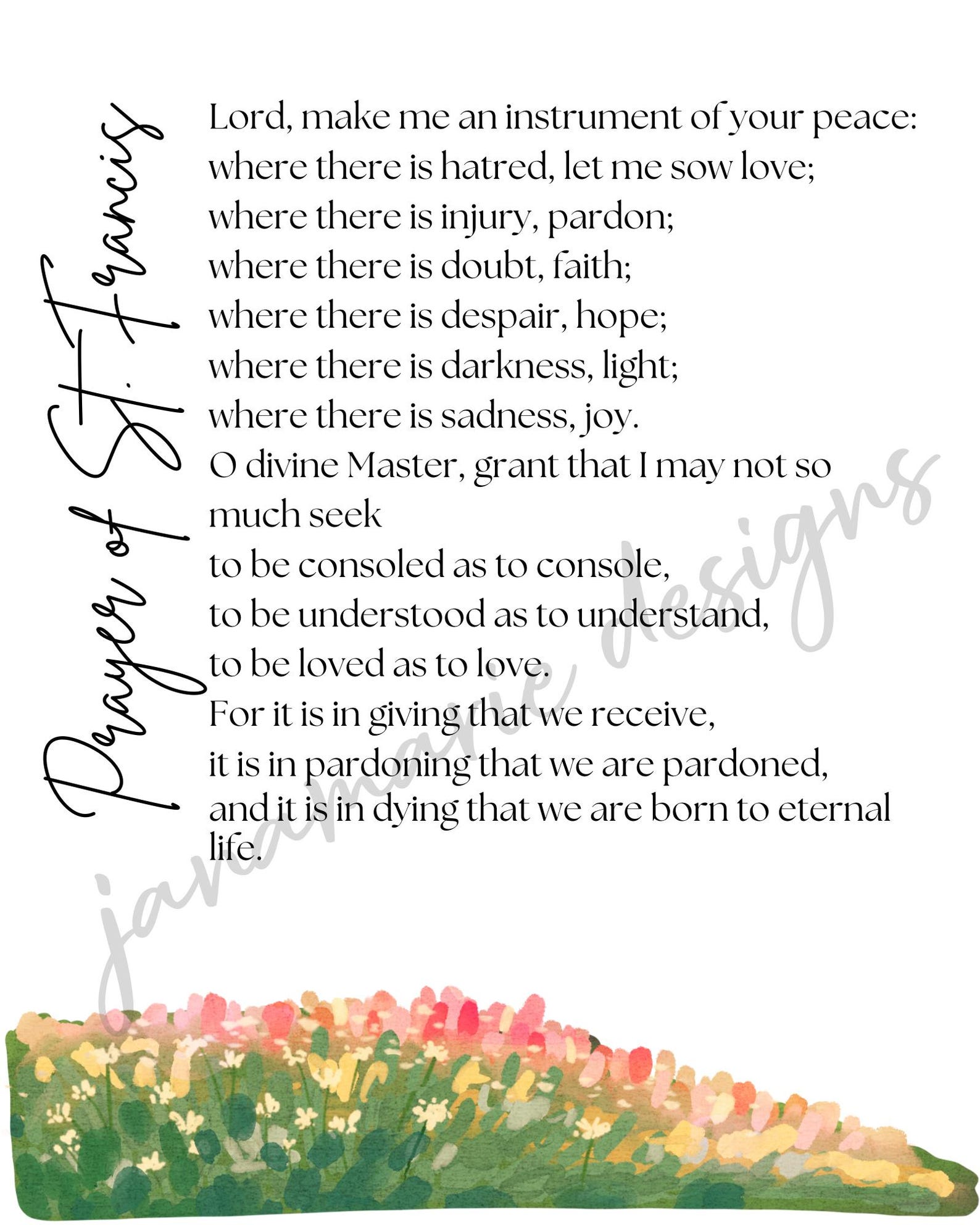 Prayer of St. Francis of Assisi Printable - Etsy