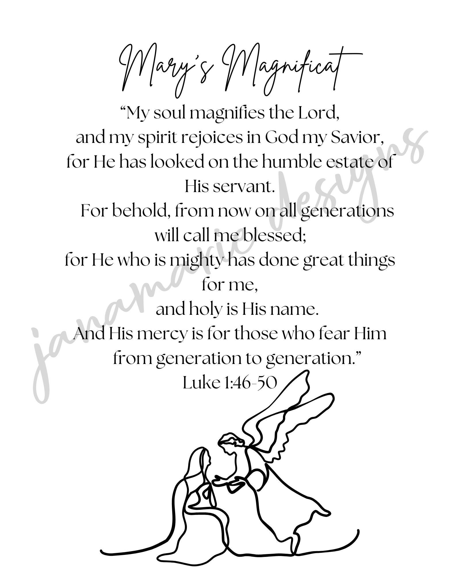 Mary's Magnificat Printables - Etsy