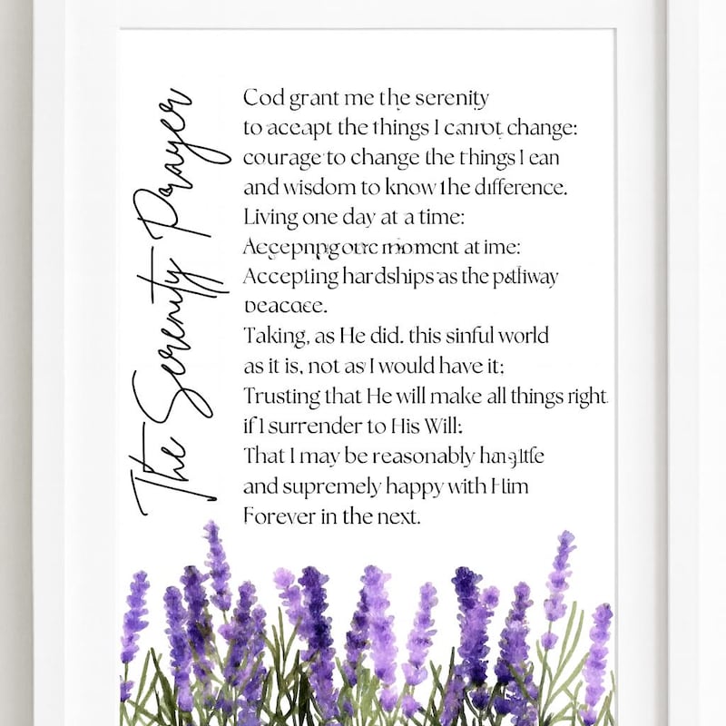 Printable Serenity Prayer - Etsy