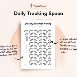 Doodle of the Day, Teeth Brushing Tracker, Habit Tracker, Draw Page ...