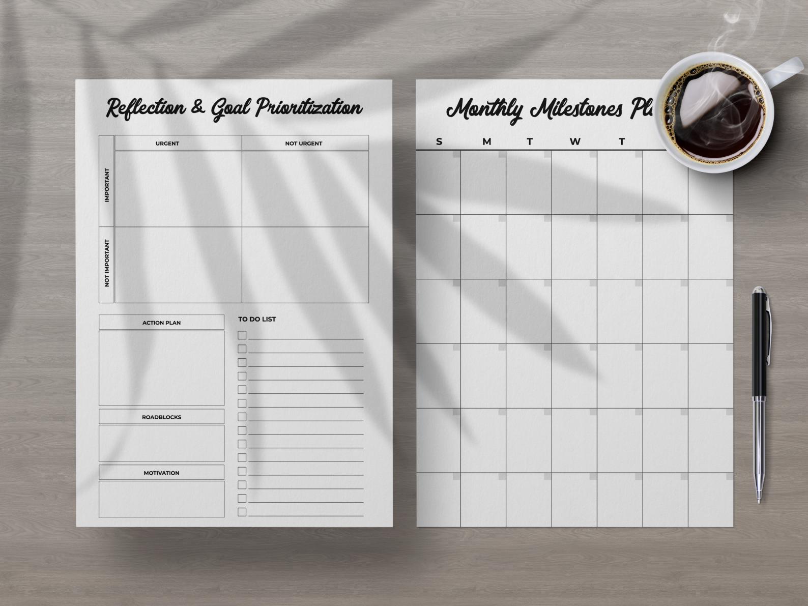 End of the Year, Bundle, Digital Planner Pages, Yearly Goals, New Year ...