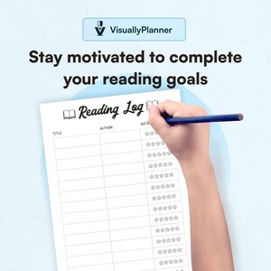 Reading and Book Track, Digital Planner, Book Challenge, Reading Log ...