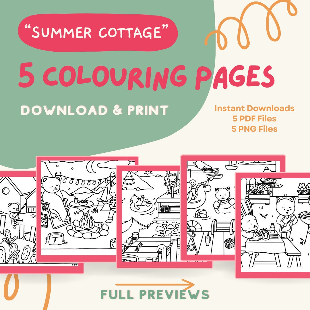 Cozy Colouring Page for All Ages | Colouring Page Printable Download - Etsy
