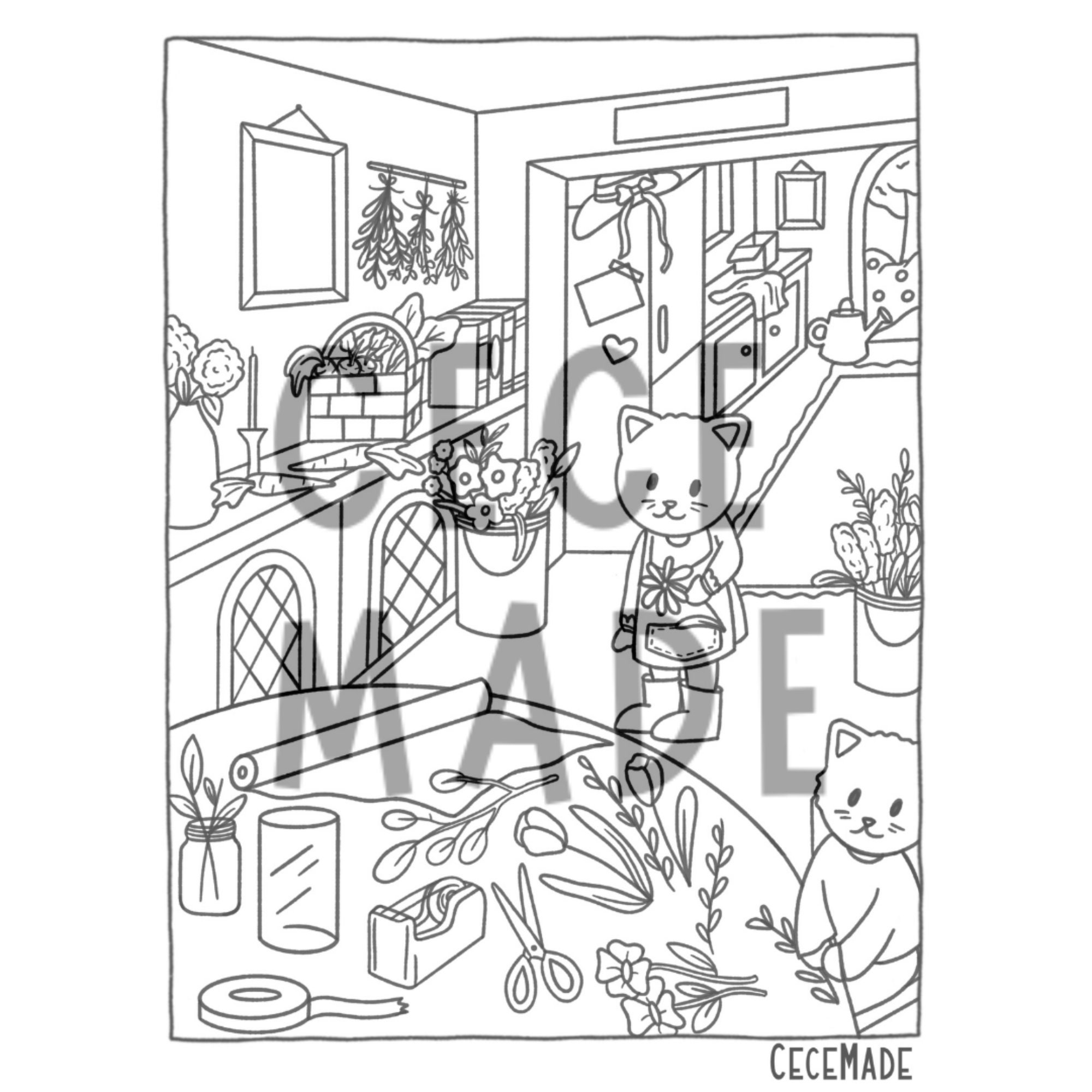 Cozy Coloring Pages for All Ages - Etsy