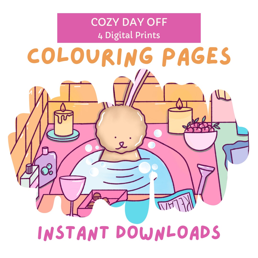 Cozy Coloring Pages for All Ages - Etsy