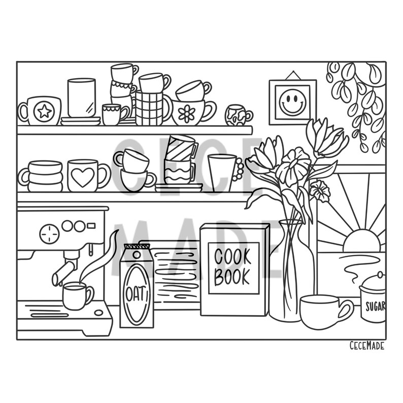 Cozy Colouring Page for All Ages Colouring Page Printable Download ...