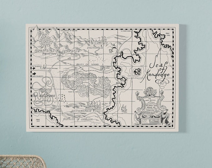 Phantom Tollbooth Map Print: Hand-drawn Literary Fantasy Novel - Etsy