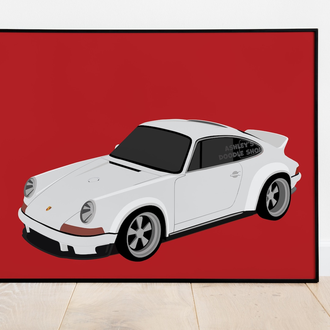 Singer DLS Porsche 911 Poster Custom Car Art Print 964 Body Porsche ...