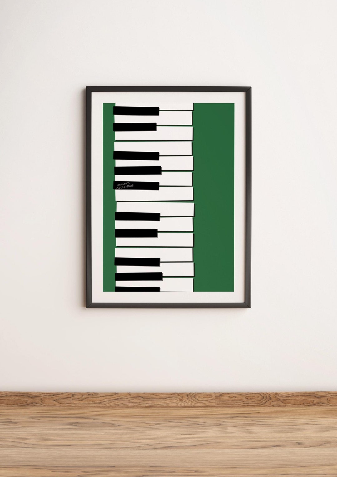 Crooked Piano Keys Poster | Retro Music Art Print | Quirky Home Decor ...