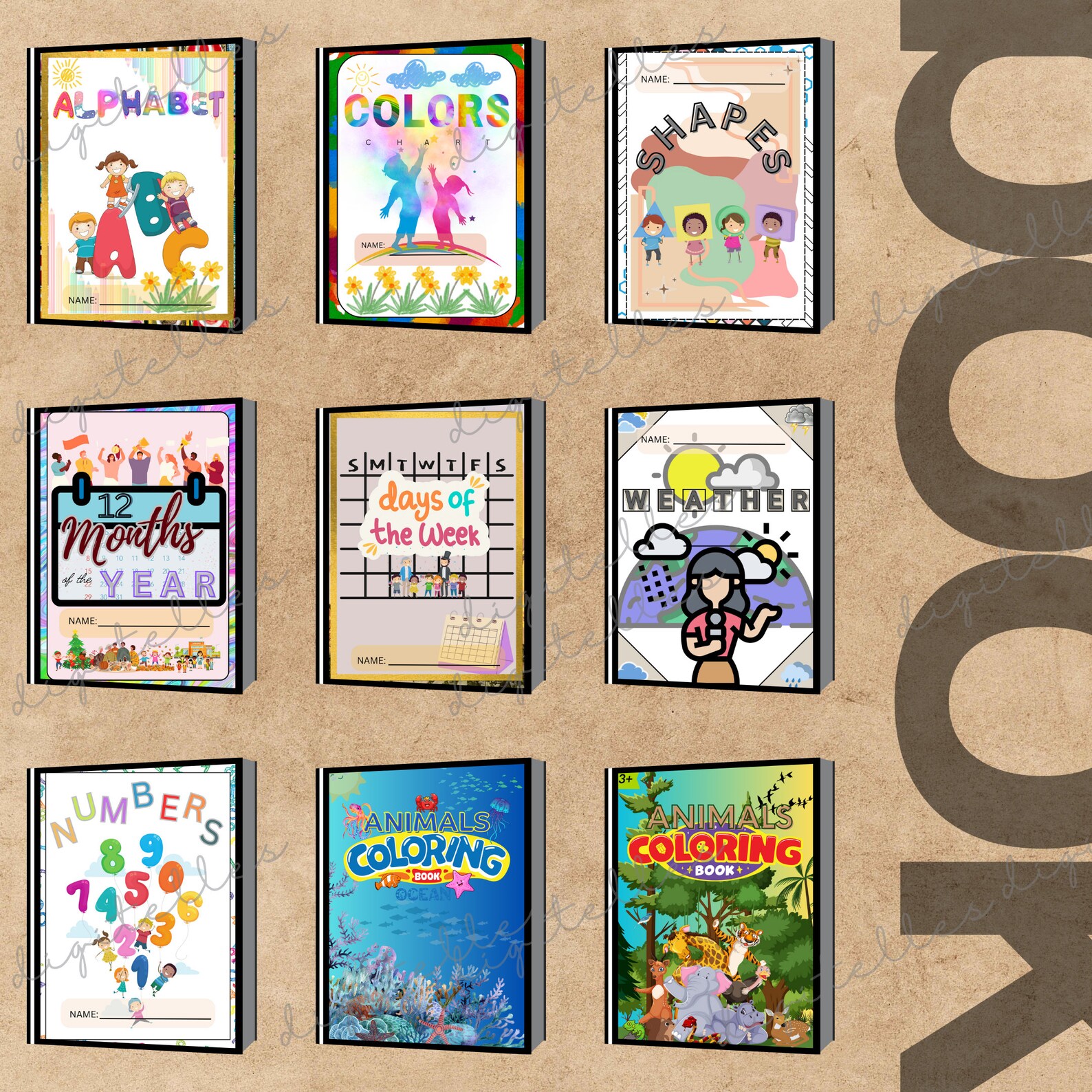 Printable Toddler Worksheet or Learning Books, Busy Book, Instant ...