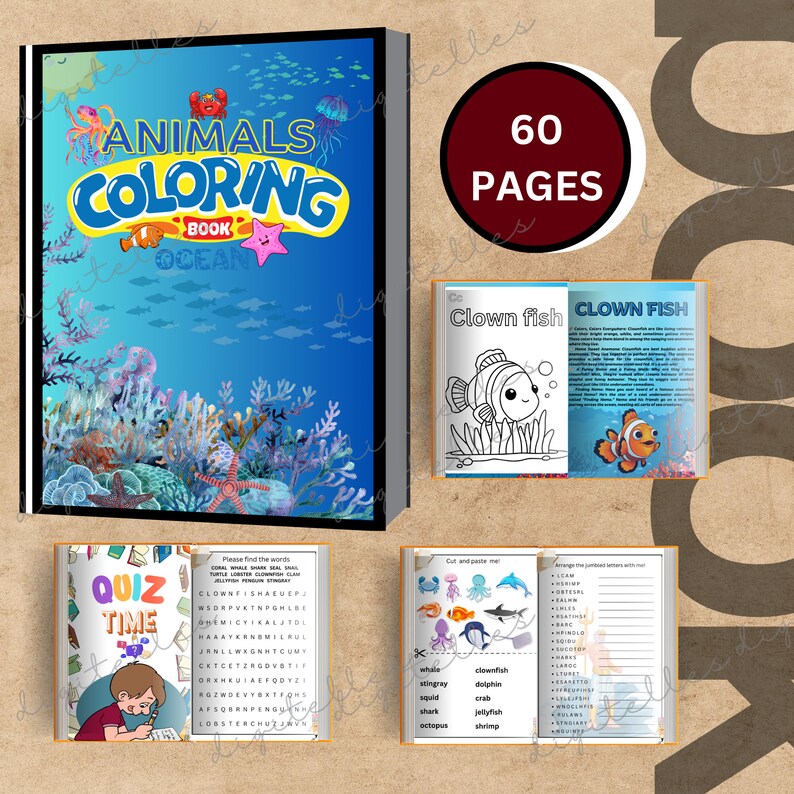 Printable Toddler Worksheet or Learning Books, Busy Book, Instant ...