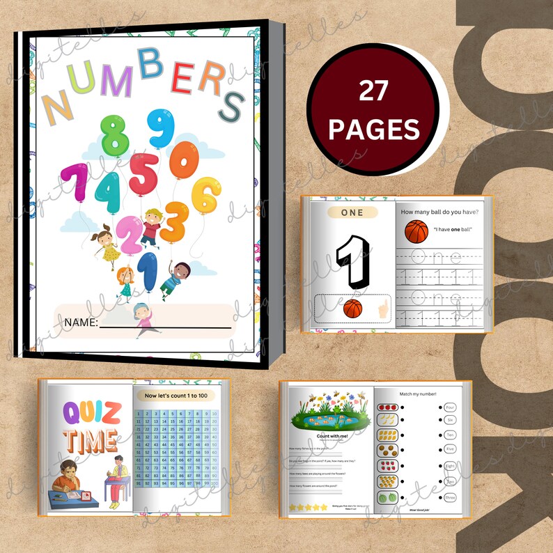 Printable Toddler Worksheet or Learning Books, Busy Book, Instant ...