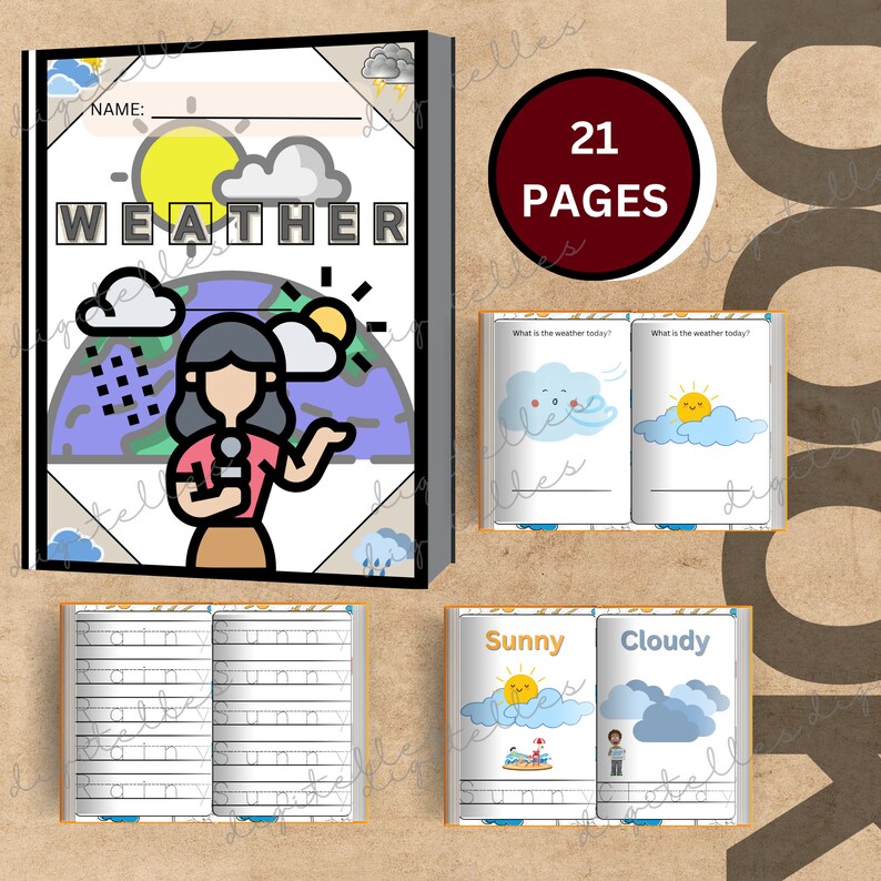 Printable Toddler Worksheet or Learning Books, Busy Book, Instant ...