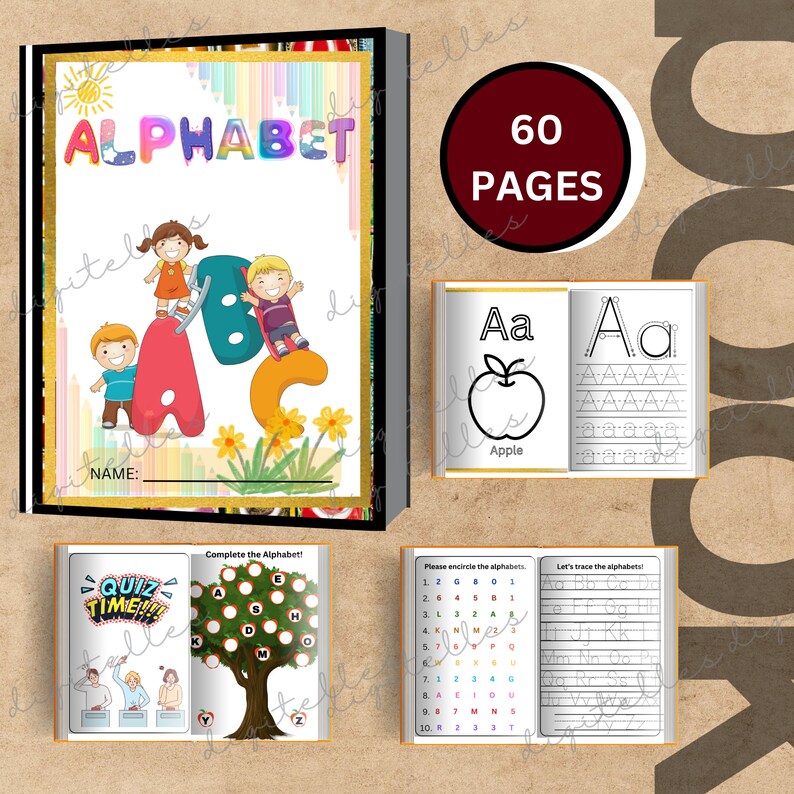 Printable Toddler Worksheet or Learning Books, Busy Book, Instant ...