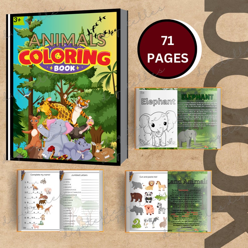 Printable Toddler Worksheet or Learning Books, Busy Book, Instant ...