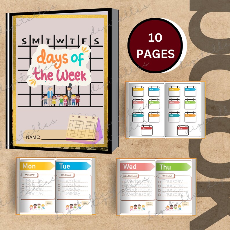 Printable Toddler Worksheet or Learning Books, Busy Book, Instant ...