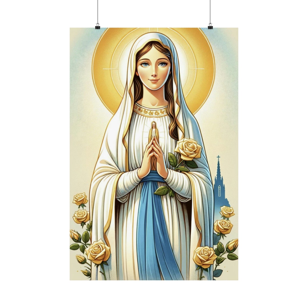 Our Lady of Lourdes matte Vertical Posters - Etsy