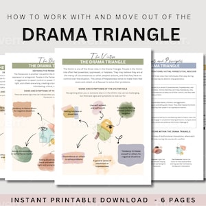 Drama Triangle Workbook for Relationship Couples Counseling ...