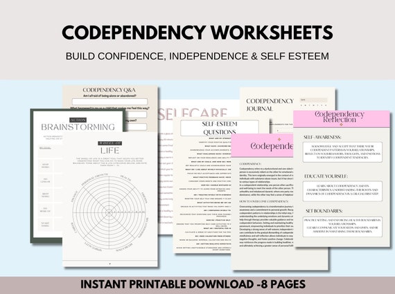 Codependency Worksheets Therapist Aid Triggers And Intentions ACT