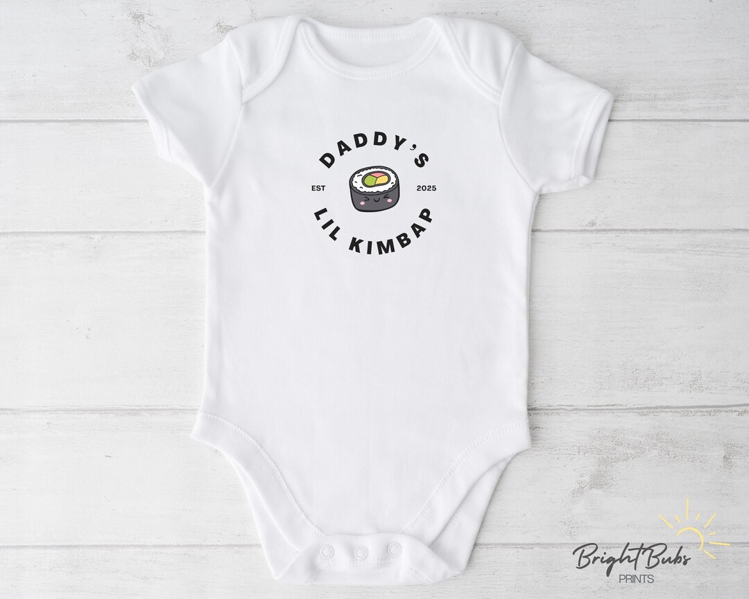 Personalized Daddys Kimbap EST Baby Onesie®, Toddler Kids Snack Shirt ...