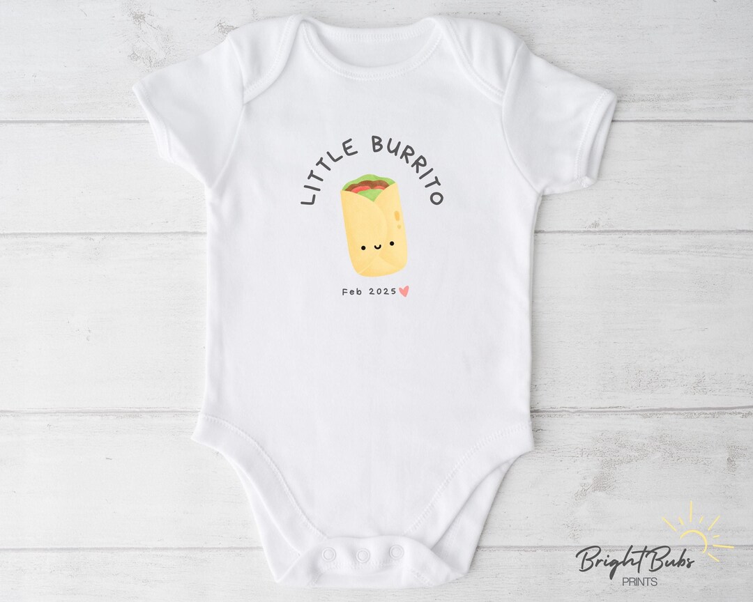 Personalized Burrito Baby Onesies® Cute Burrito Taco Spanish Mexican ...