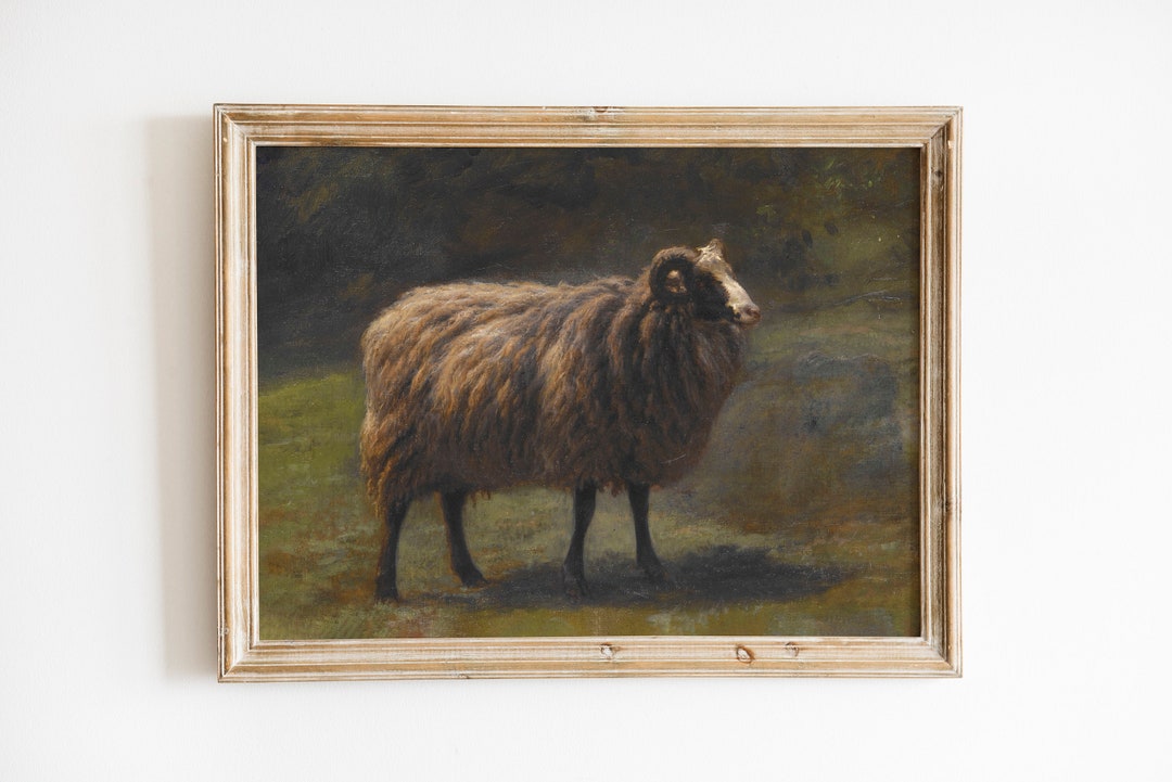 Vintage Ram Print, Ram Painting, Drawing Printable, Artwork for Walls ...