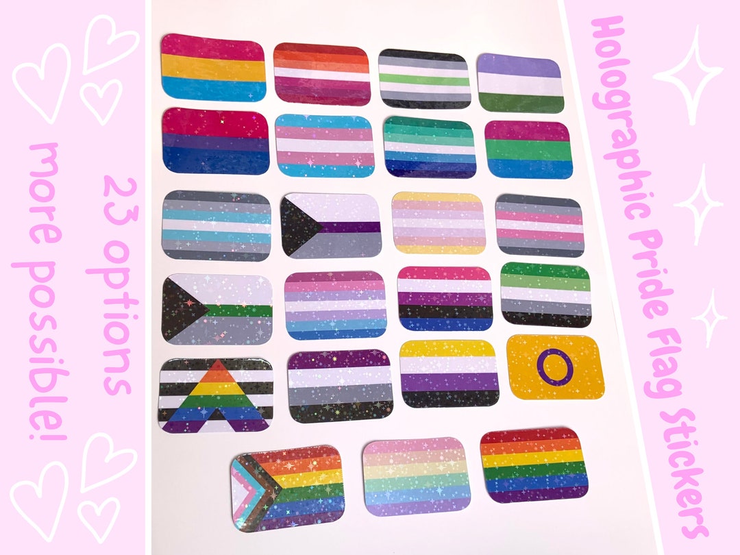 Holographic Pride Flags - LGBTQ+ Cute Aesthetic Pastel LGBTQ Love ...