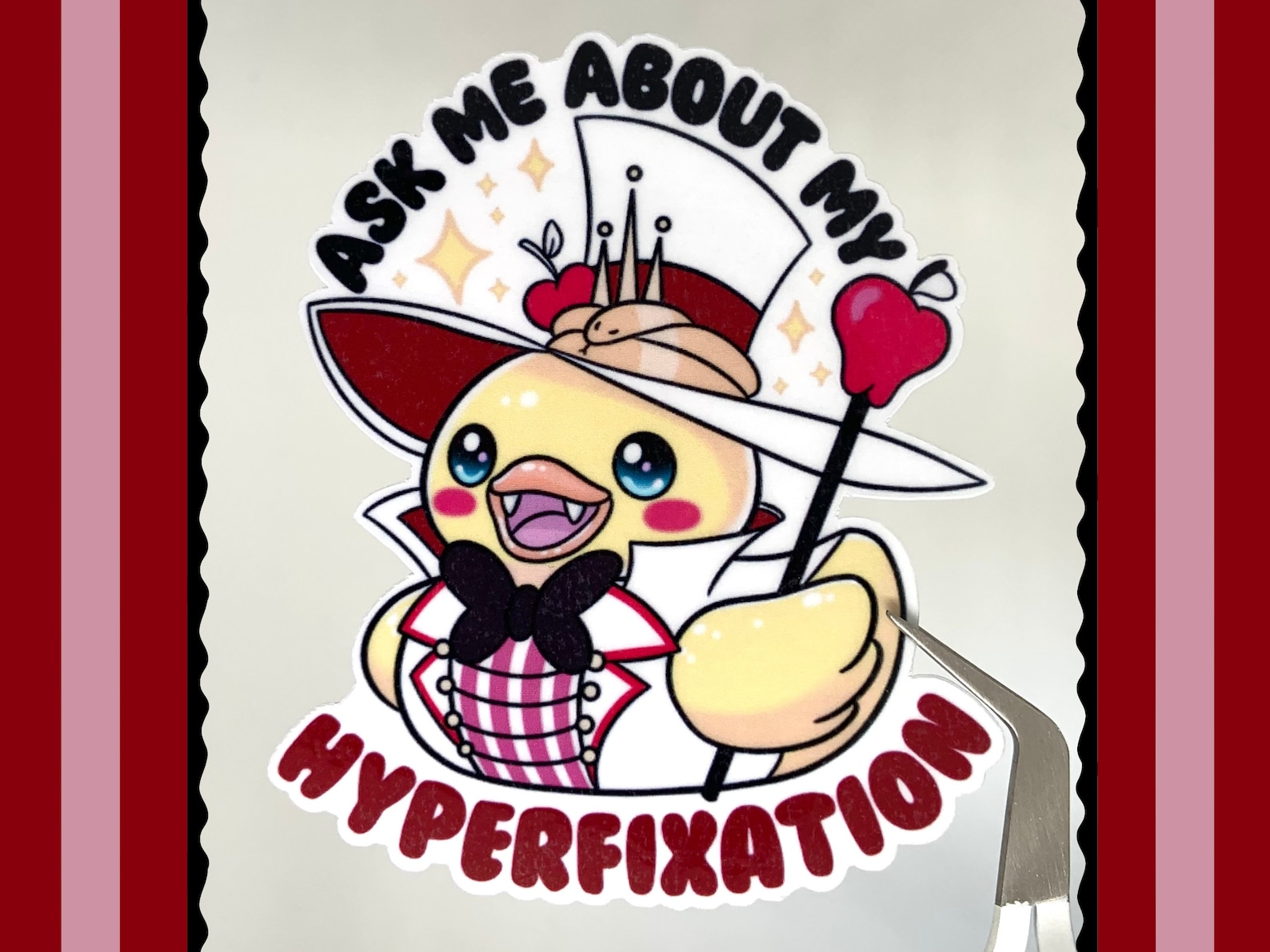 Lucifer Duck Hyperfixation Autism Sticker ADHD - Kawaii Cute Pastel ...