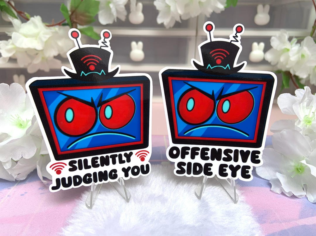 Vox Offensive Side Eye Sticker - Waterproof Glossy Kawaii Cute Decal - Etsy