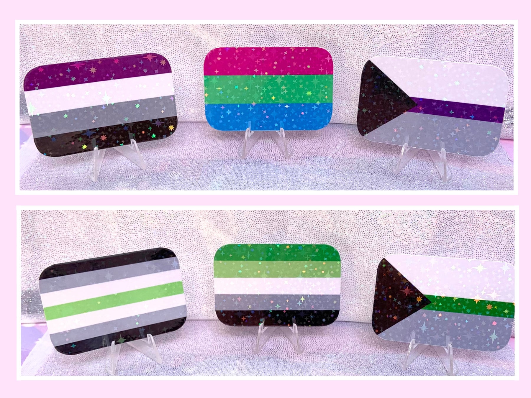 Holographic Pride Flags - LGBTQ+ Cute Aesthetic Pastel LGBTQ Love ...