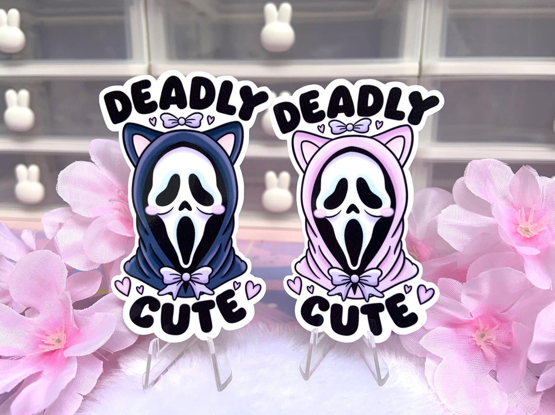 Halloween Creepy Cute Sticker Ghostface Deadly Cute - Pastelgoth Kawaii ...