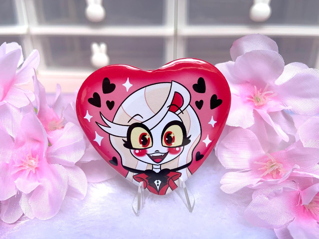 Charlie Morningstar Heart Badge Pin Button - Kawaii Cute Decor Style ...