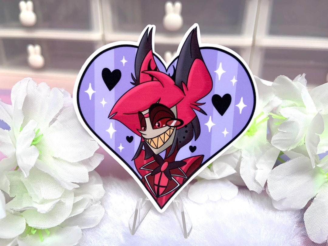 Alastor Radio Demon Vinyl Sticker Heart Waterproof Glossy Decal Kawaii ...